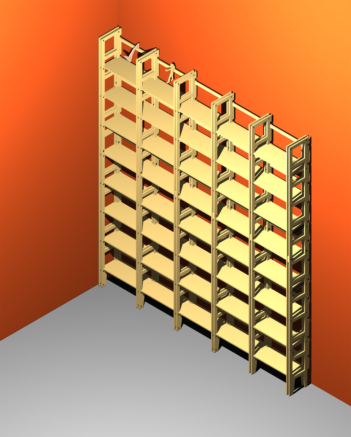 DVD Regal Komplettsystem für ca. 750 DVDs