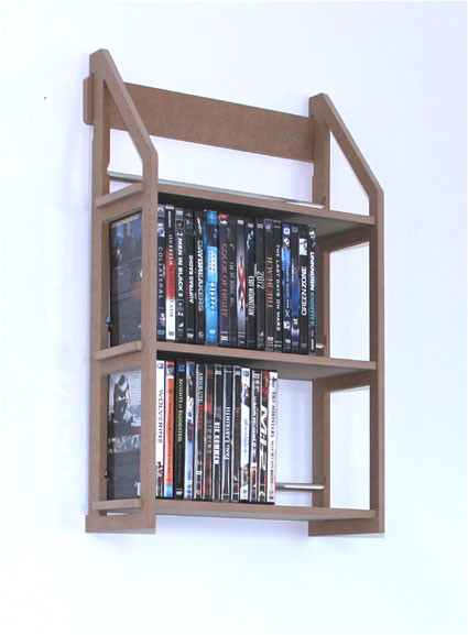 DVD-Wandregal Modul mit 3 Böden für 78 DVD